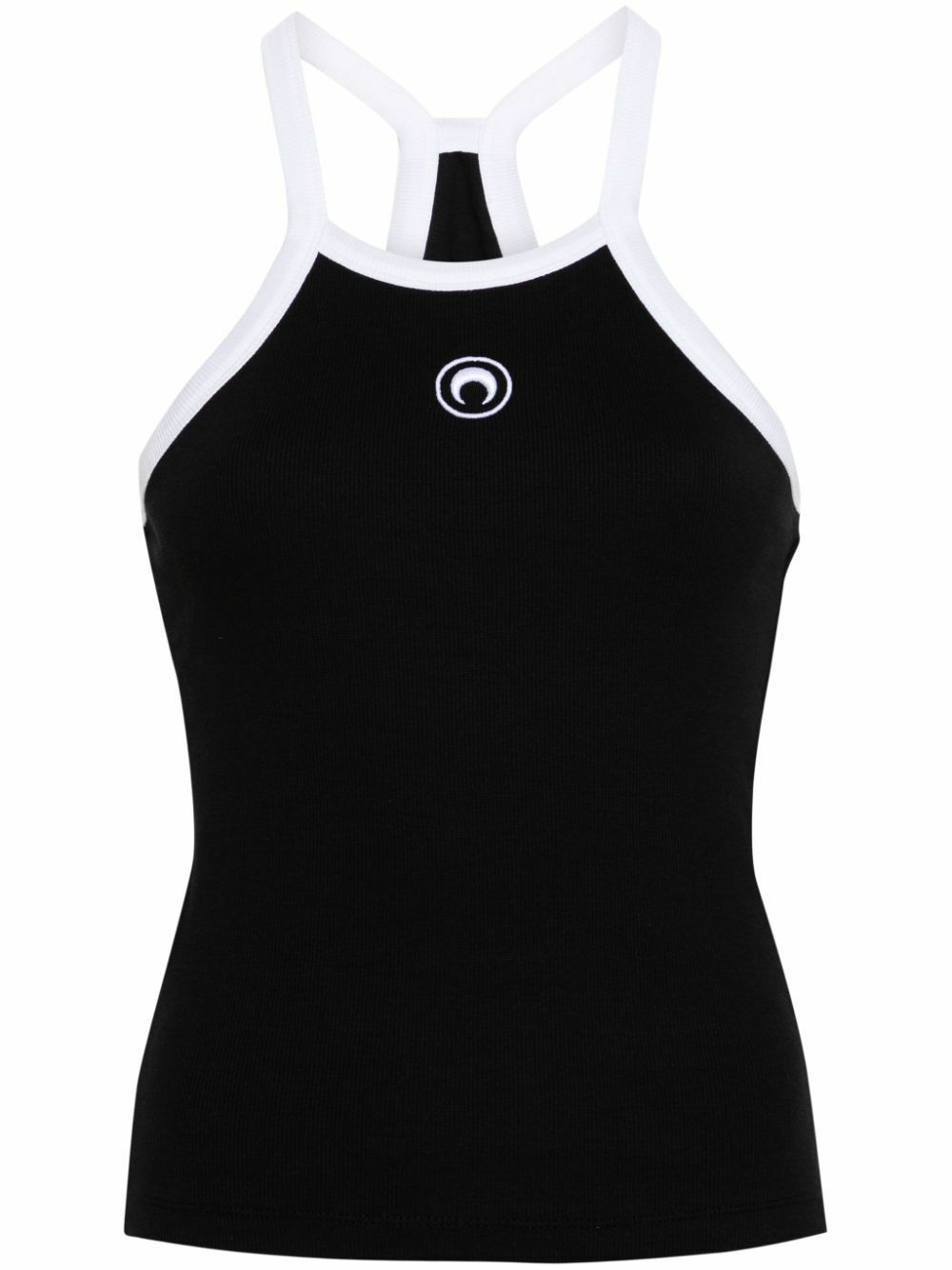 Marine Serre Black Crescent Moon Organic Cotton Top Marine Serre