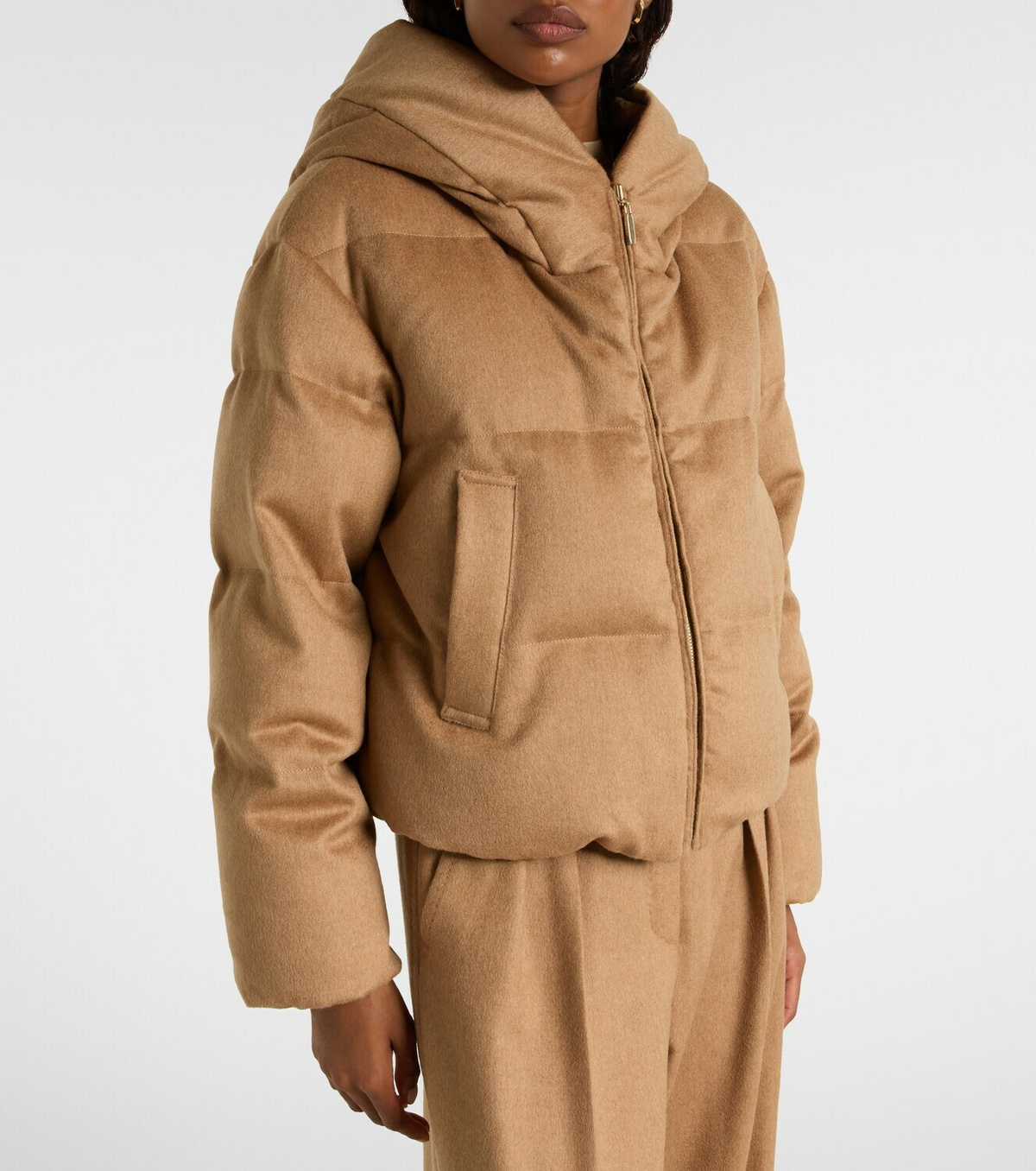 Max Mara Dalia reversible camel hair taffeta down jacket Max Mara