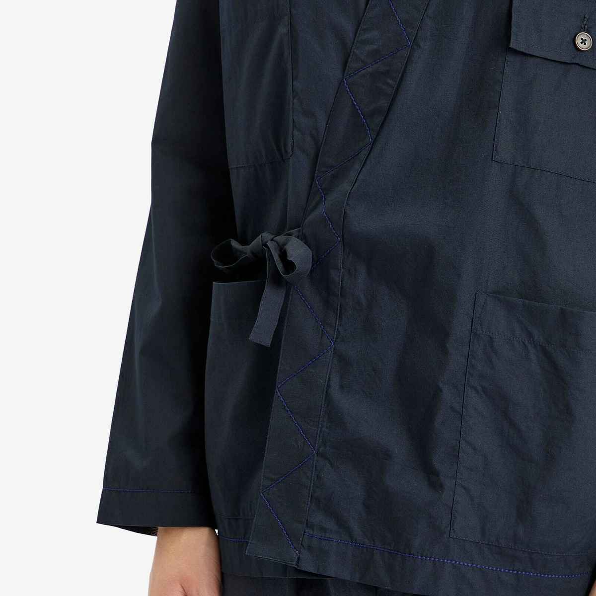 Universal Works Men's Broad Cloth Osaka Work Jacket in Navy Universal Works
