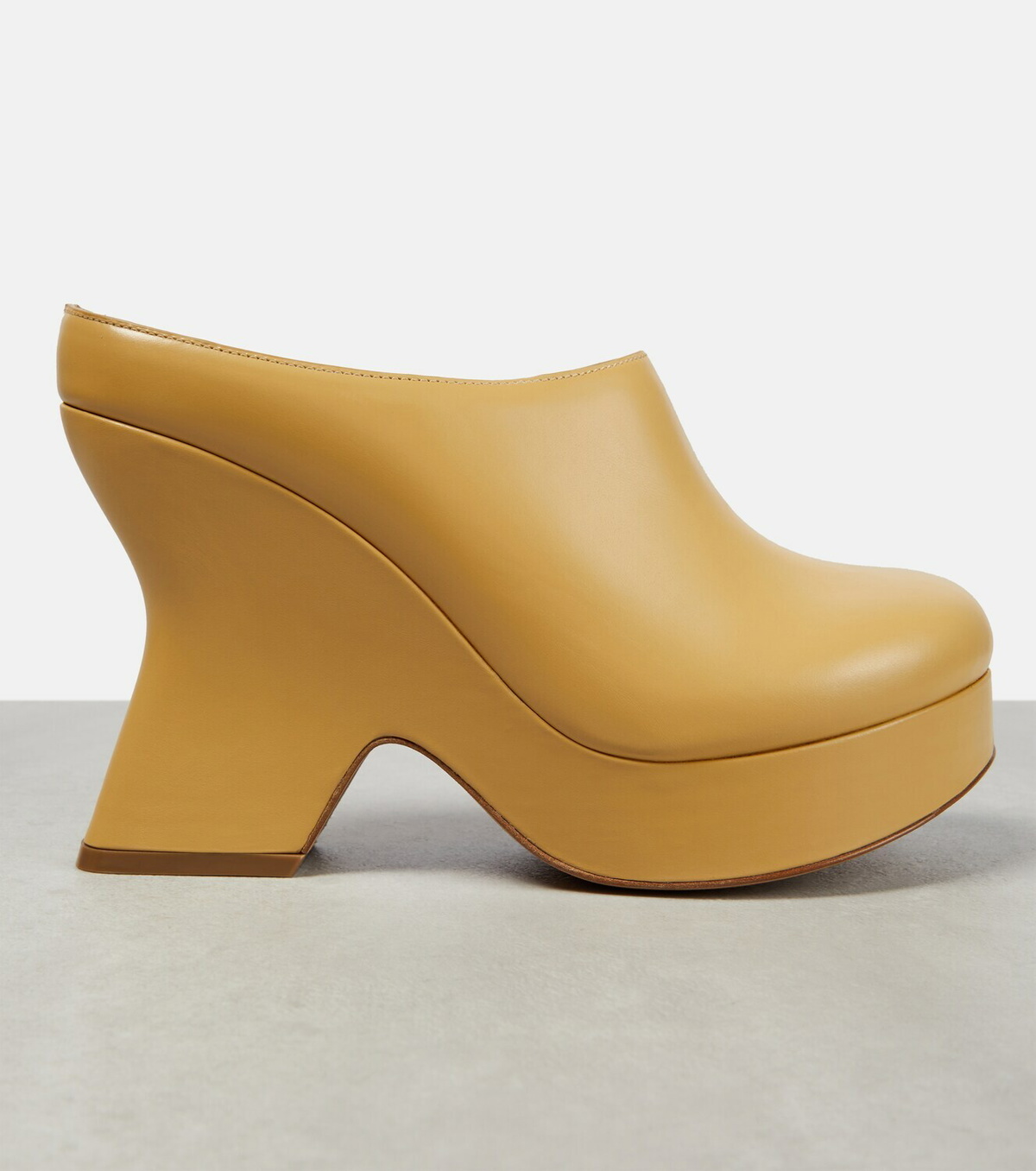 Loewe Terra leather wedge clogs Loewe
