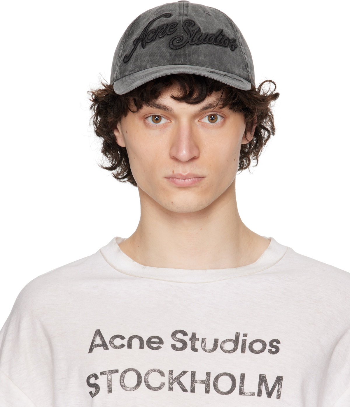 Acne Studios Black Logo Cap Acne Studios