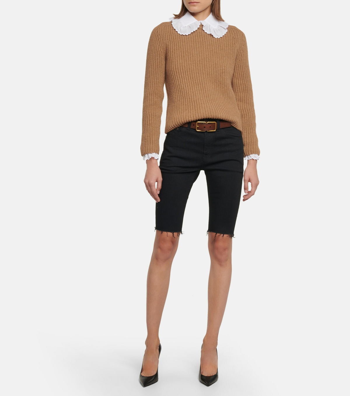 Saint Laurent - Ribbed-knit camel hair sweater Saint Laurent