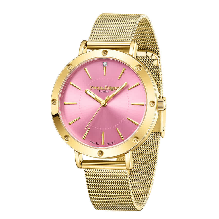 Swan & Edgar Yacht Quartz Pink Dial Ladies Watch SEL022 Swan & Edgar