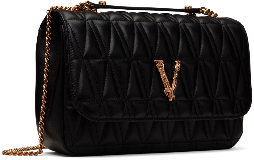 Versace Black Virtus Shoulder Bag Versace