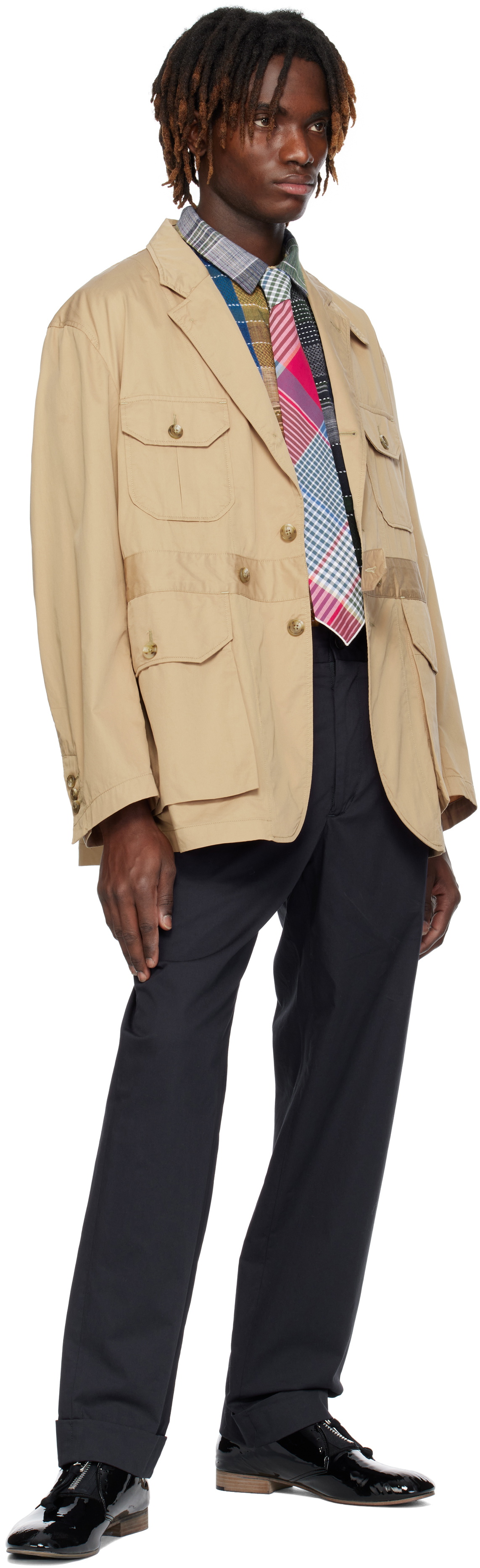 Engineered Garments Red & Green Check Tie Engineered Garments