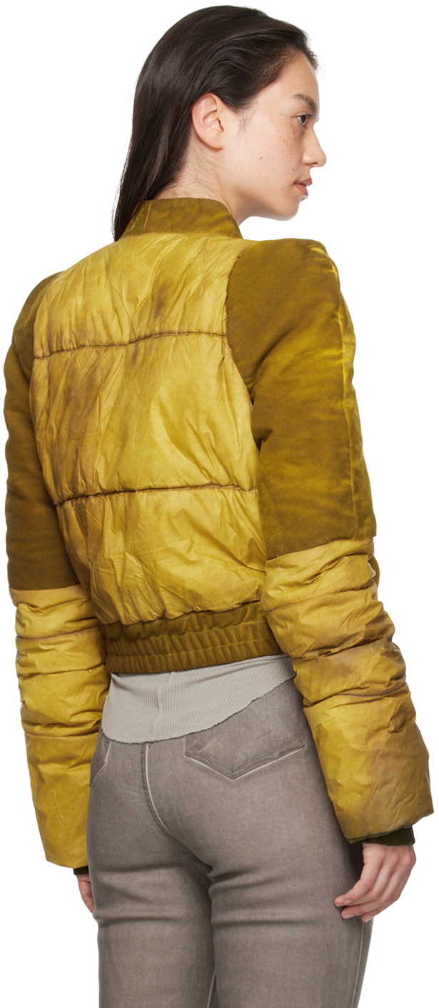 Rick Owens DRKSHDW Yellow Porterville Metro Bomber Jacket Rick Owens ...