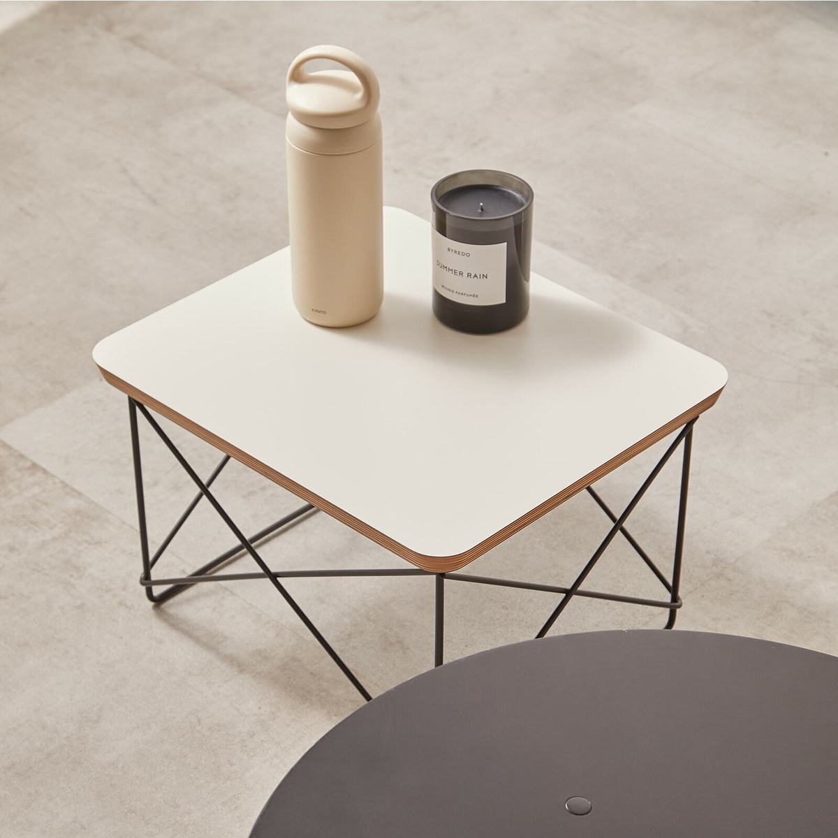 Vitra Occasional Table Ltr in White/Basic Dark Vitra