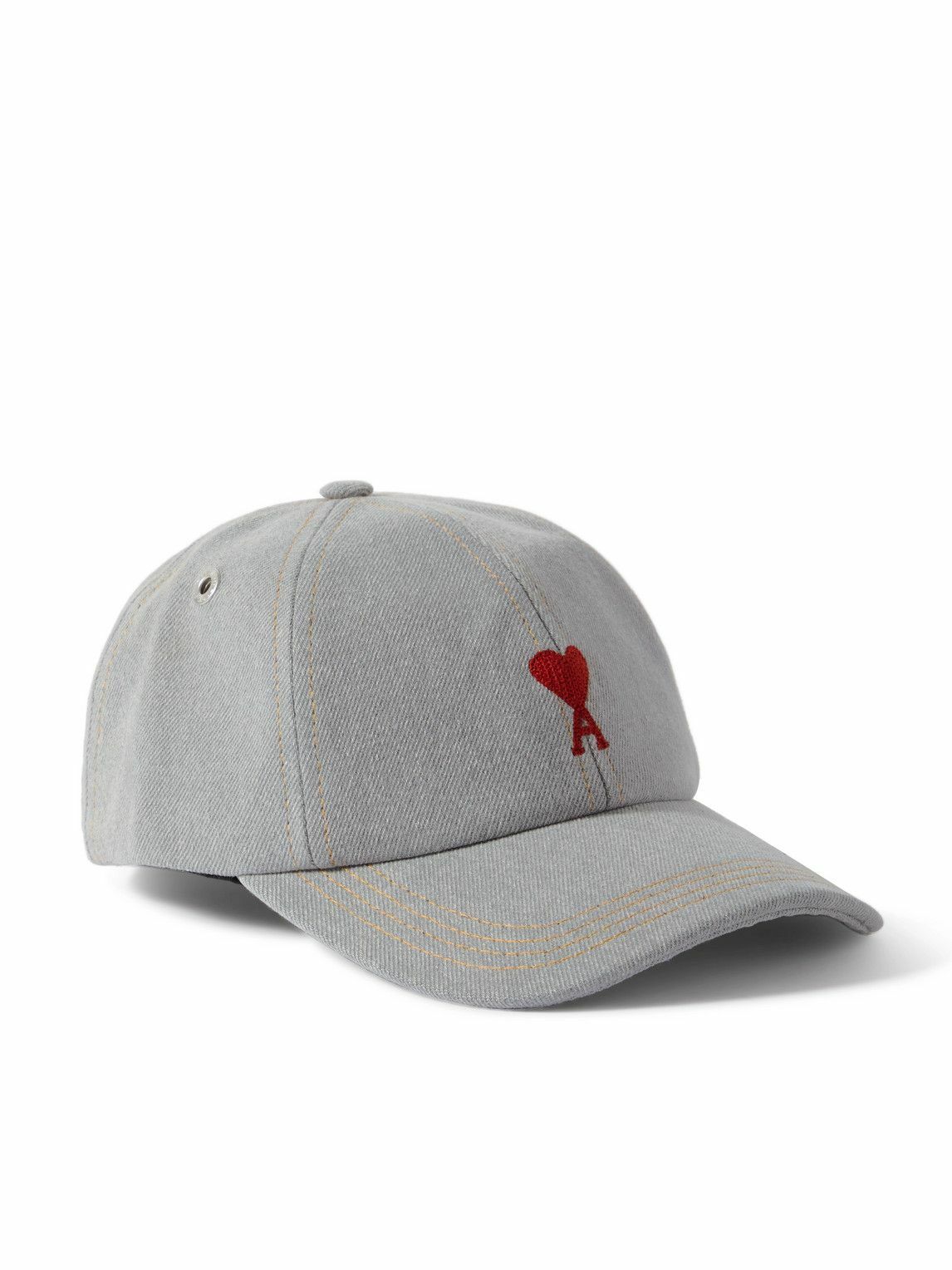 AMI PARIS - Logo-Embroidered Denim Baseball Cap AMI