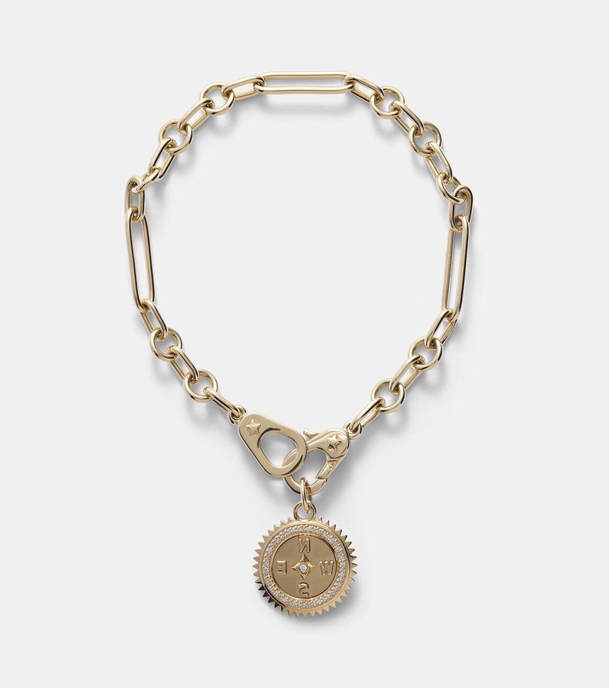 FoundRae Internal Compass 18kt gold bracelet with diamonds Foundrae