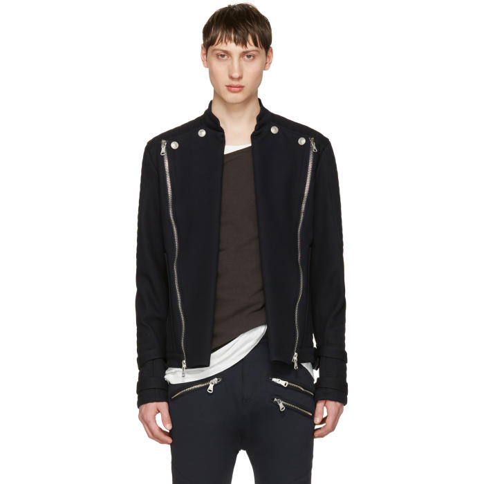 Pierre Balmain Navy Convertible Jacket Pierre Balmain