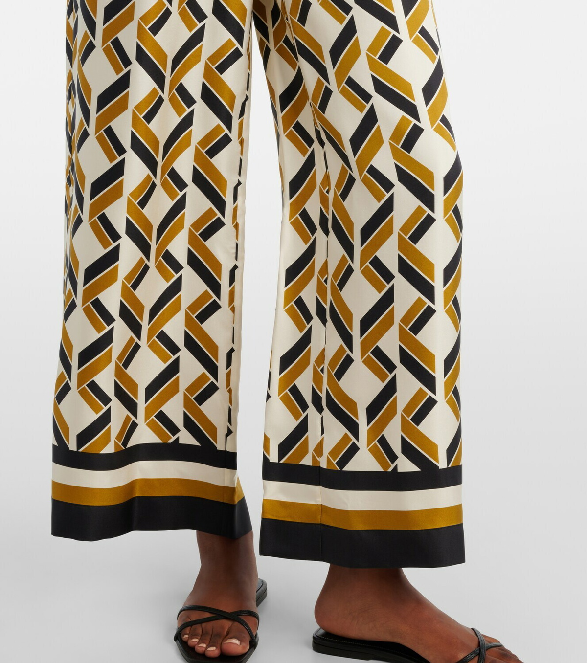 Eres Tube patterned silk twill wide-leg pants ERES