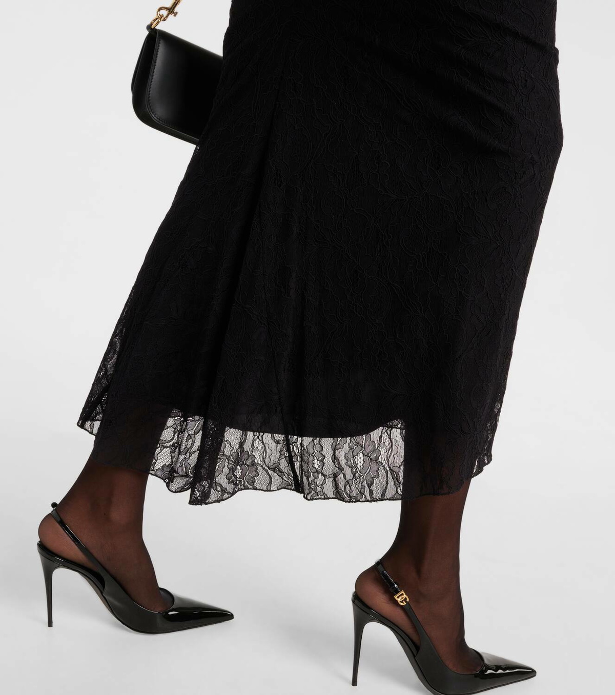 Dolce&Gabbana Low-rise lace maxi skirt Dolce & Gabbana