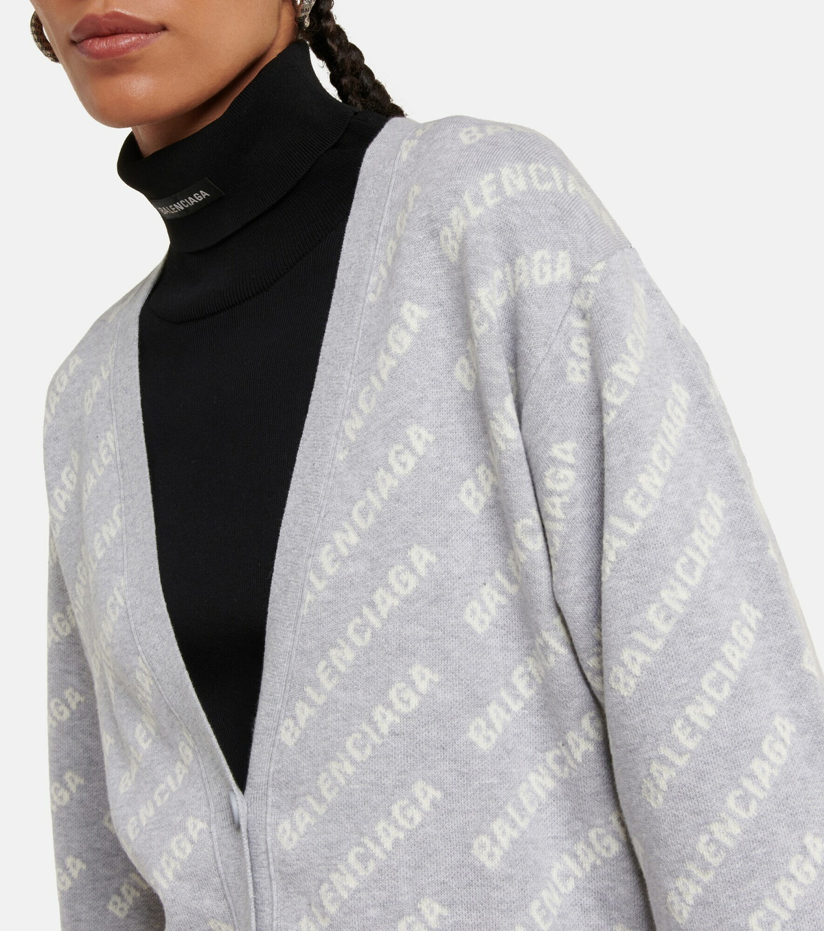 Balenciaga - Logo cotton-blend cardigan Balenciaga