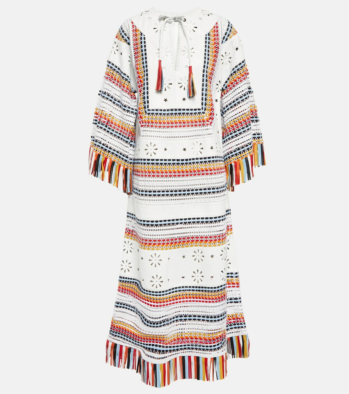 Dodo Bar Or Broderie Anglaise leather midi dress Dodo Bar Or