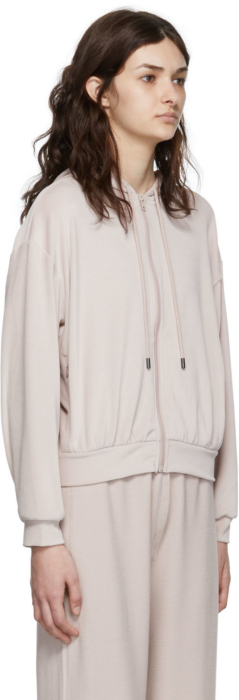 Alo Pink Polyester Sport Hoodie Aloye