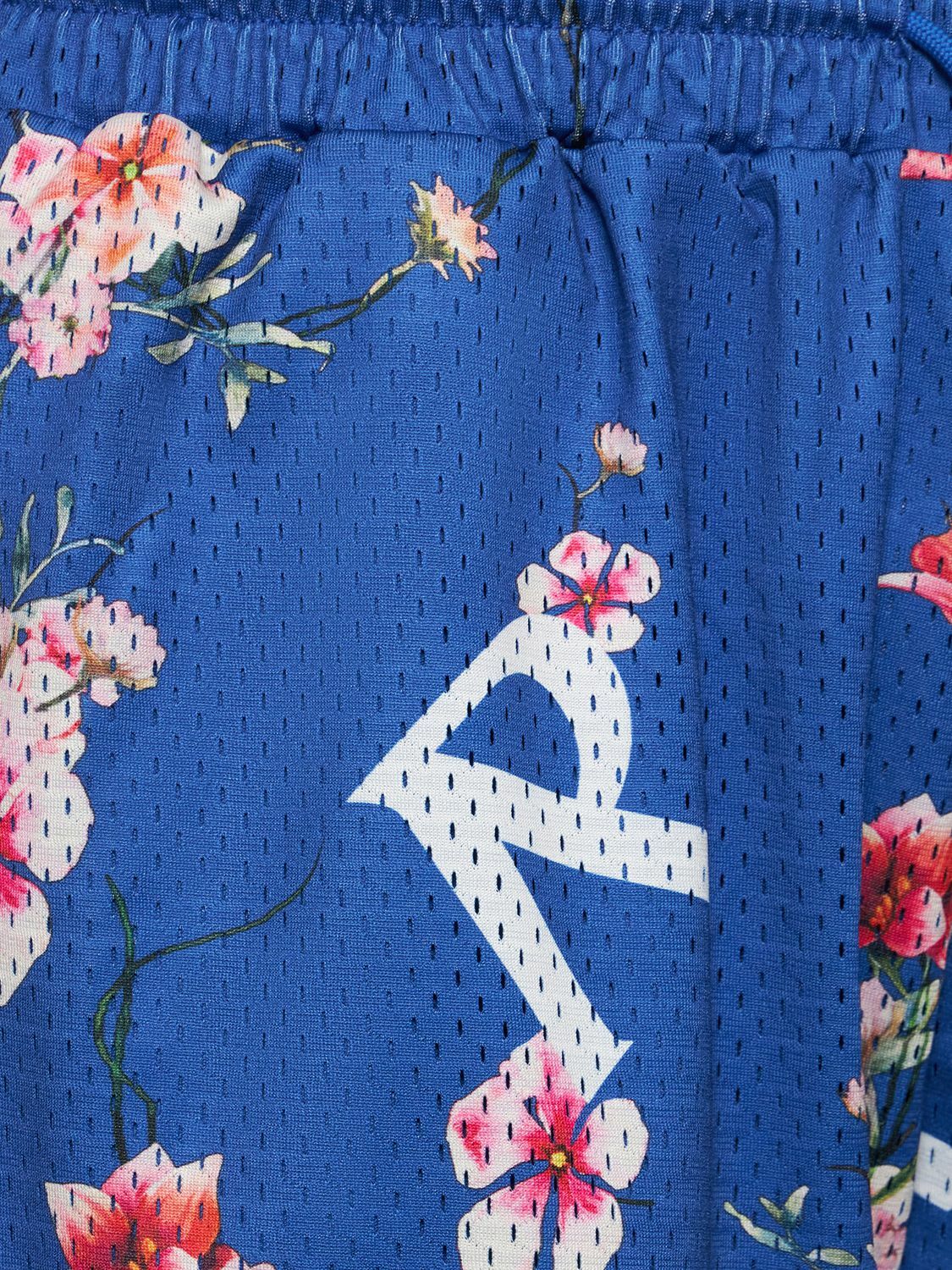 REPRESENT - Floral Printed Logo Mesh Shorts Represent