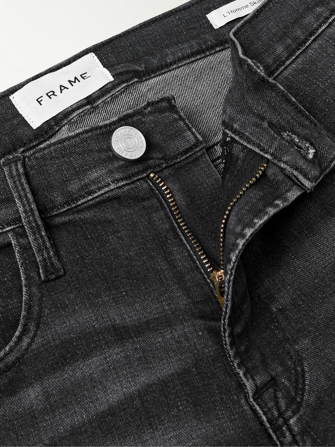 FRAME - L'Homme Skinny-Fit Stretch-Denim Jeans - Black Frame Denim
