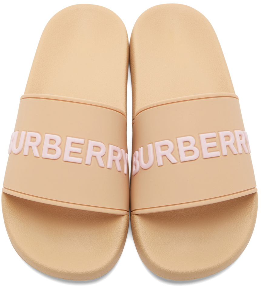 Burberry Rubber Furley Solid Slides Burberry