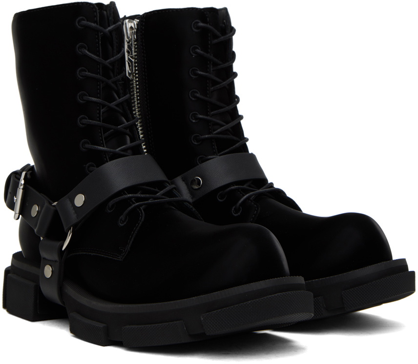 both Black Gao Harness Boots both