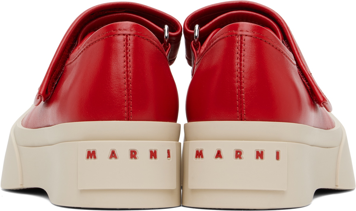 Marni Red Leather Mary Jane Sneakers Marni