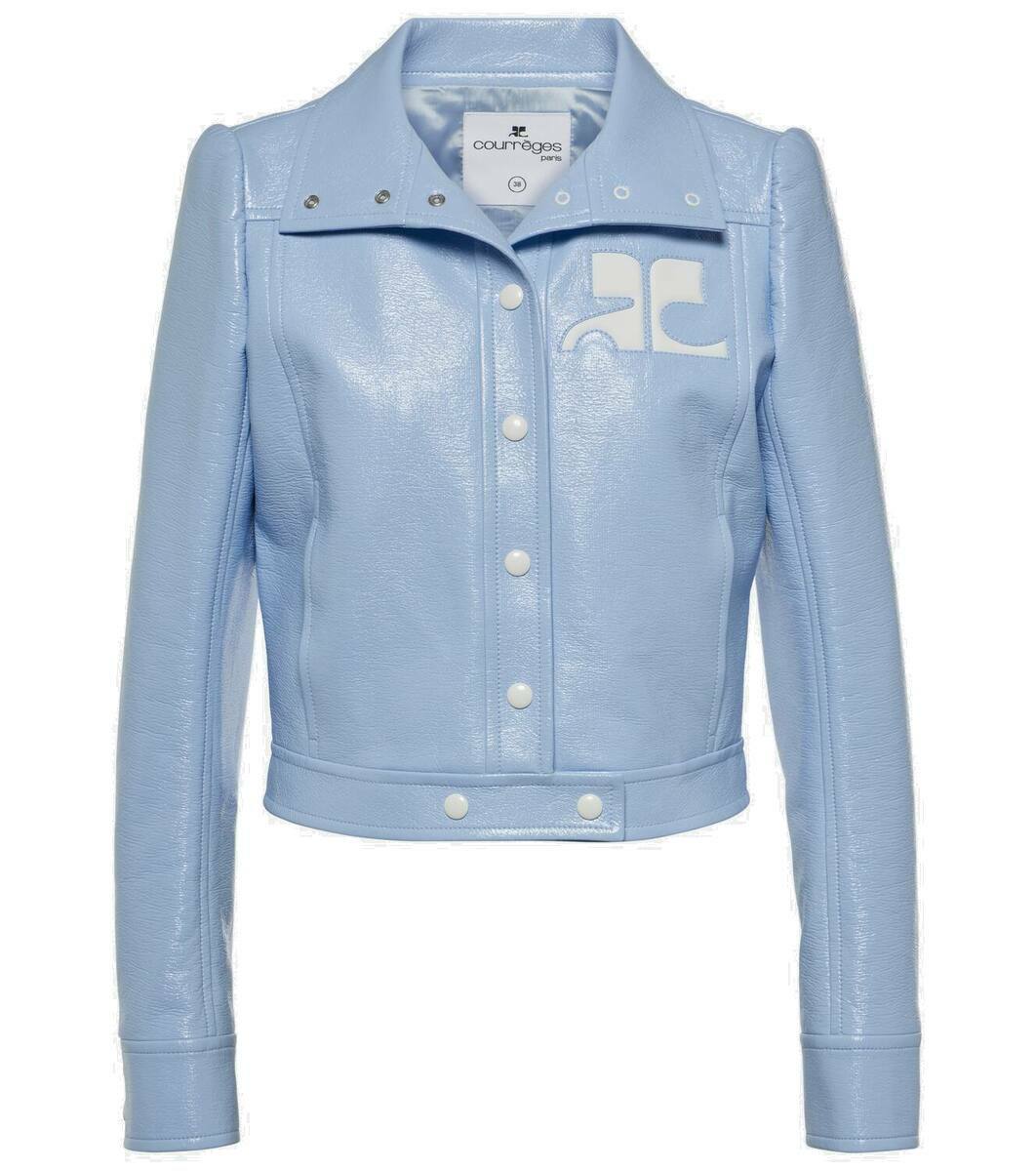 Courrèges Reedition cropped vinyl jacket Courreges
