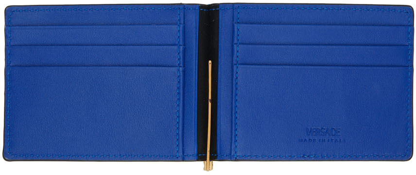 Versace Blue Medusa Biggie Wallet Versace