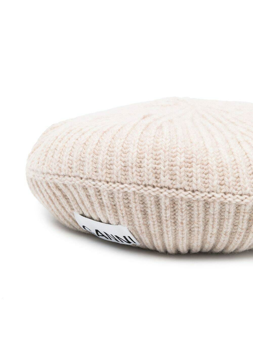 GANNI - Logo Wool Ribbed Hat GANNI