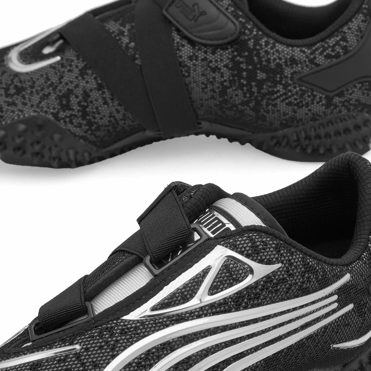 Puma Mostro Metallic in Black/Silver Puma