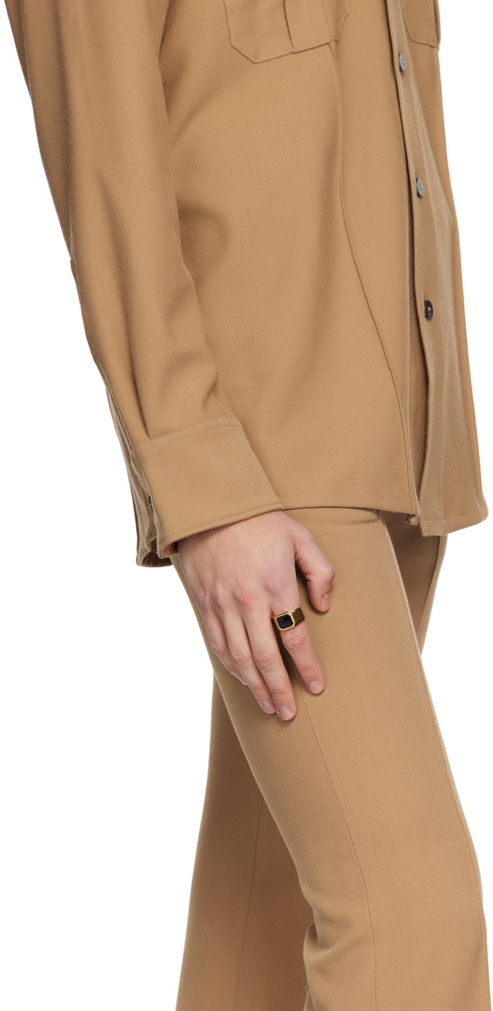 Ernest W. Baker Gold Onyx Stone Ring Ernest W. Baker