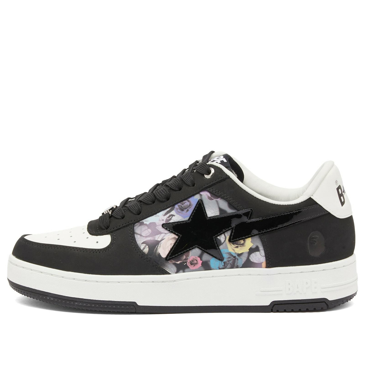 A Bathing Ape Men's Floral Patterned Bape Sta 2 Sneaker in Black A ...
