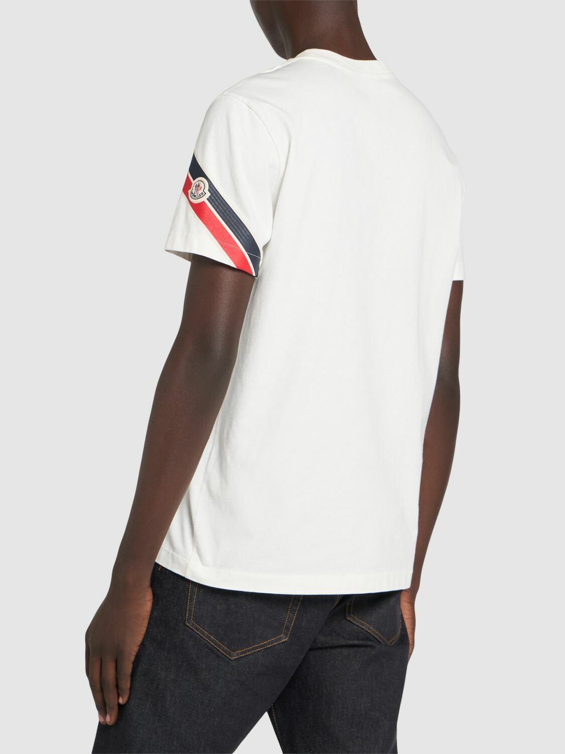 MONCLER Tricolor Print Cotton T-shirt Moncler