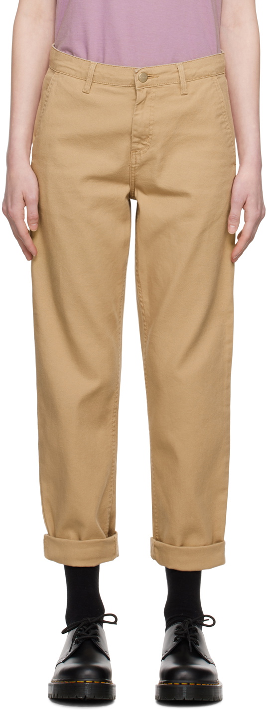 Carhartt Work In Progress Tan W'Pierce Trousers Carhartt WIP