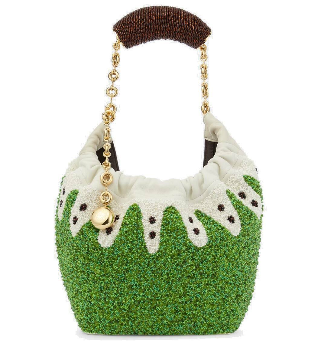 Loewe Squeeze Fruit Mini beaded leather tote bag Loewe