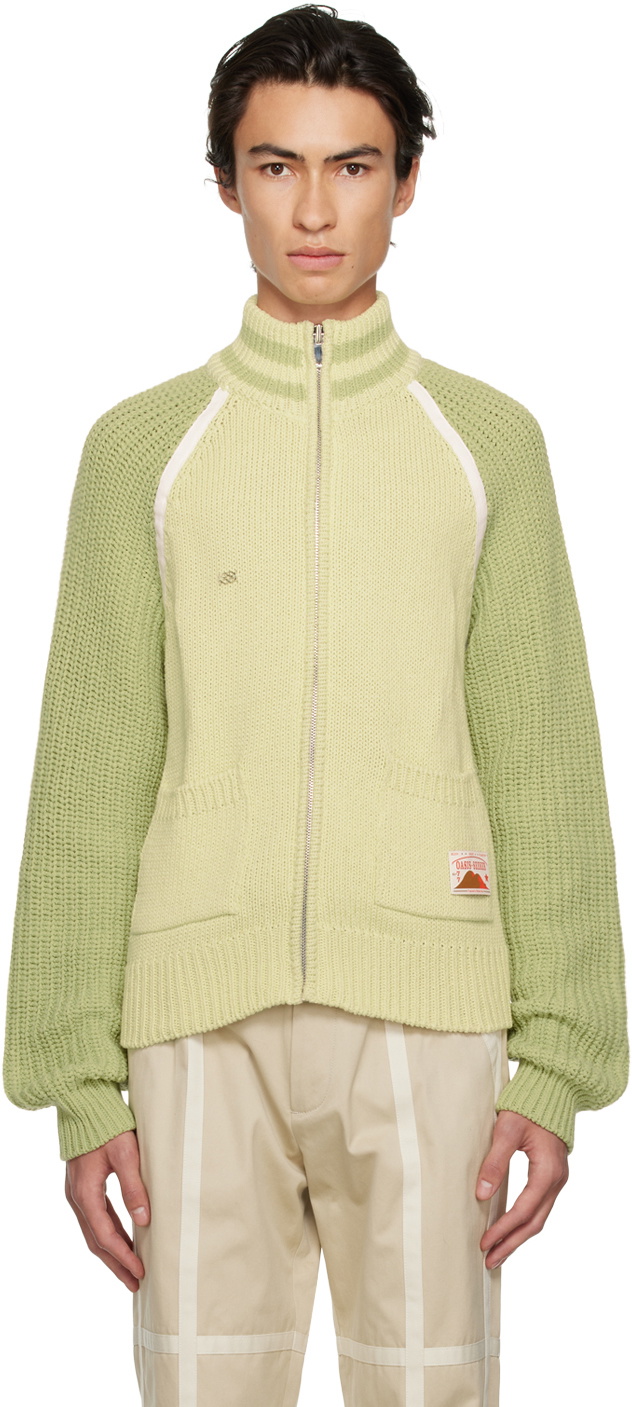 Kijun SSENSE Exclusive Yellow & Green Raglan Sweater Kijun