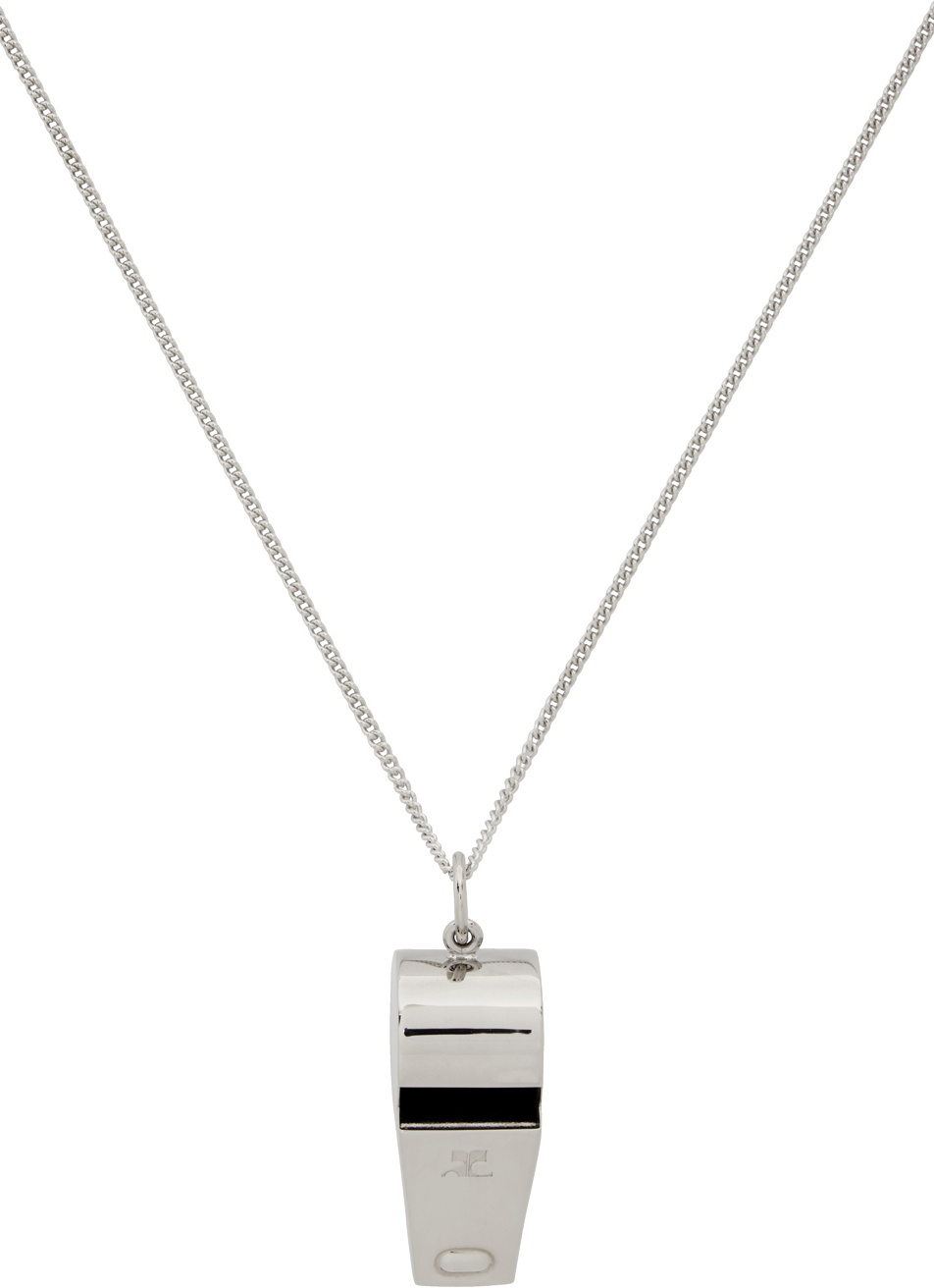 Courrèges Silver Whistle Necklace Courreges