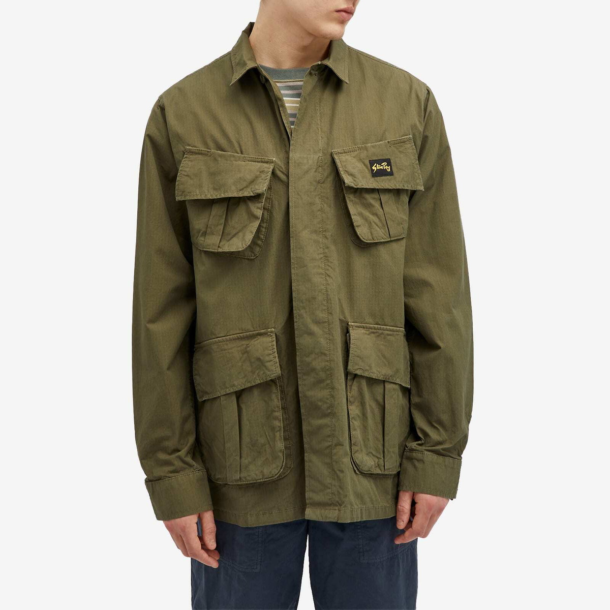 Stan Ray Men's Ripstop Tropical Jacket in Olive Stan Ray