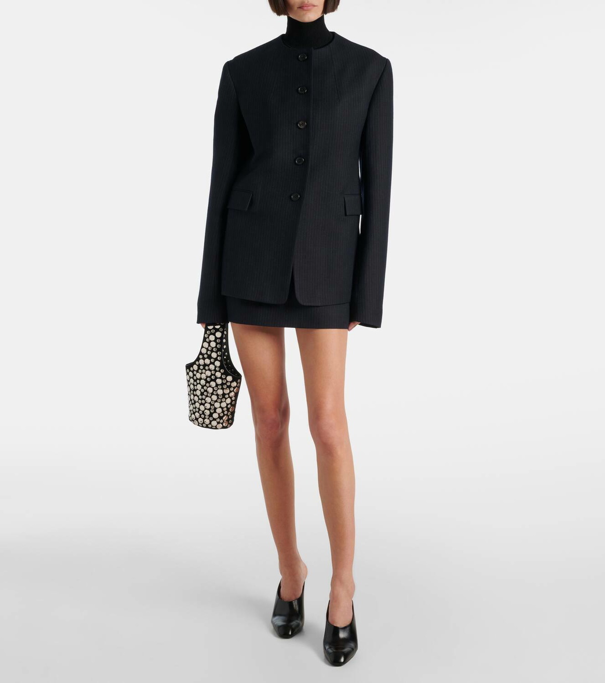 Khaite Jameson pinstripe wool-blend jacket Khaite