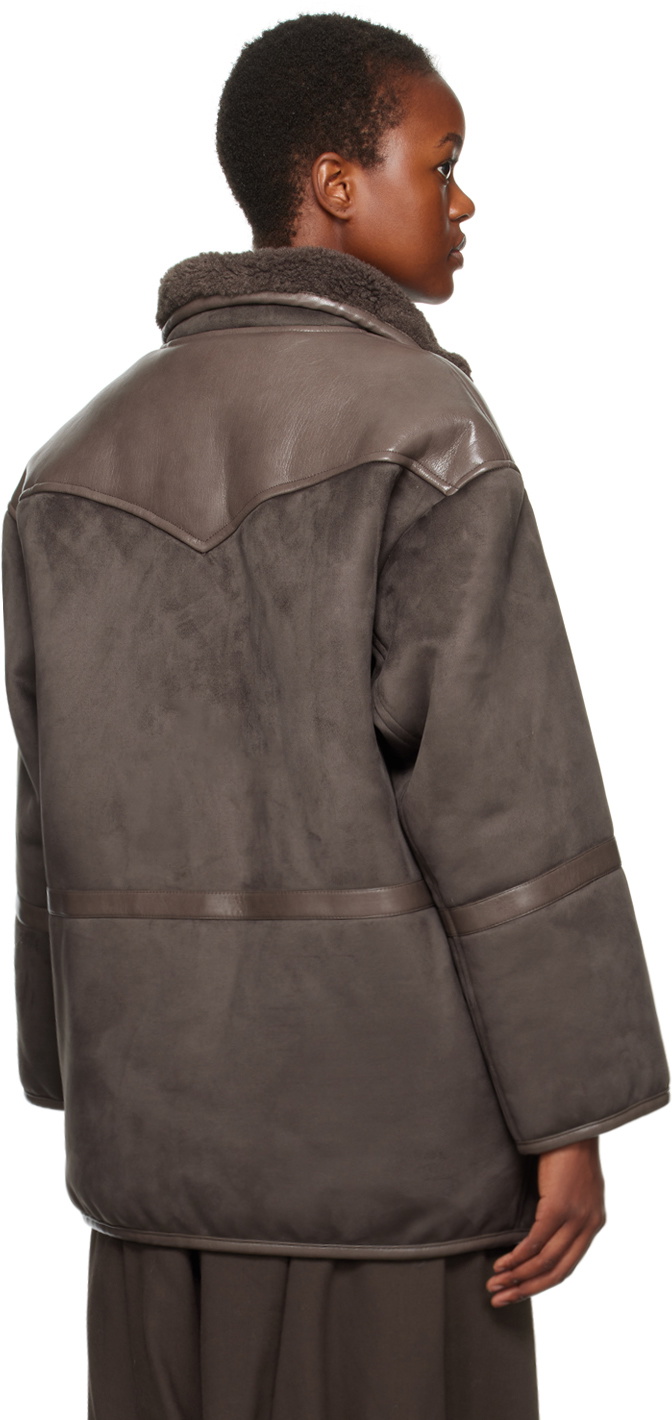 Stand Studio Gray Rylee Faux-Shearling Jacket Stand Studio