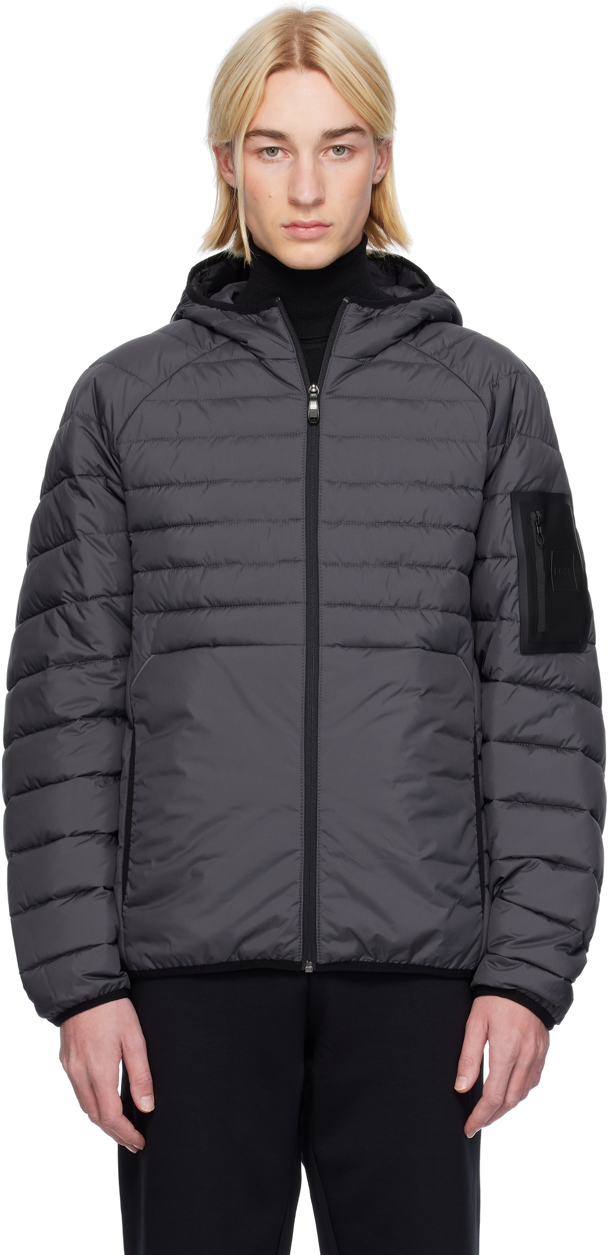 BOSS Gray Water-Repellent Jacket BOSS