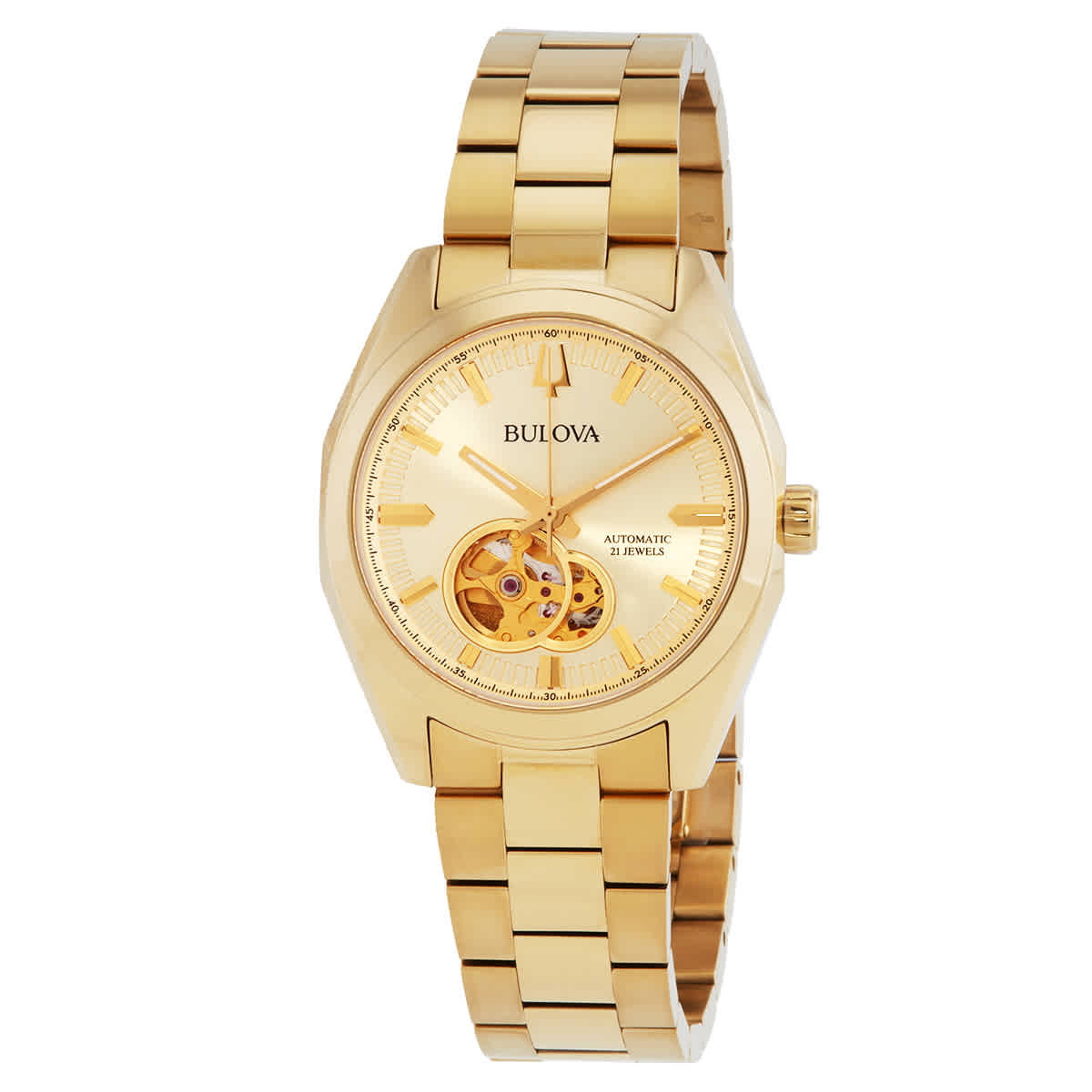 Bulova Surveyor Automatic Champagne Dial Mens Watch 97A182 Bulova