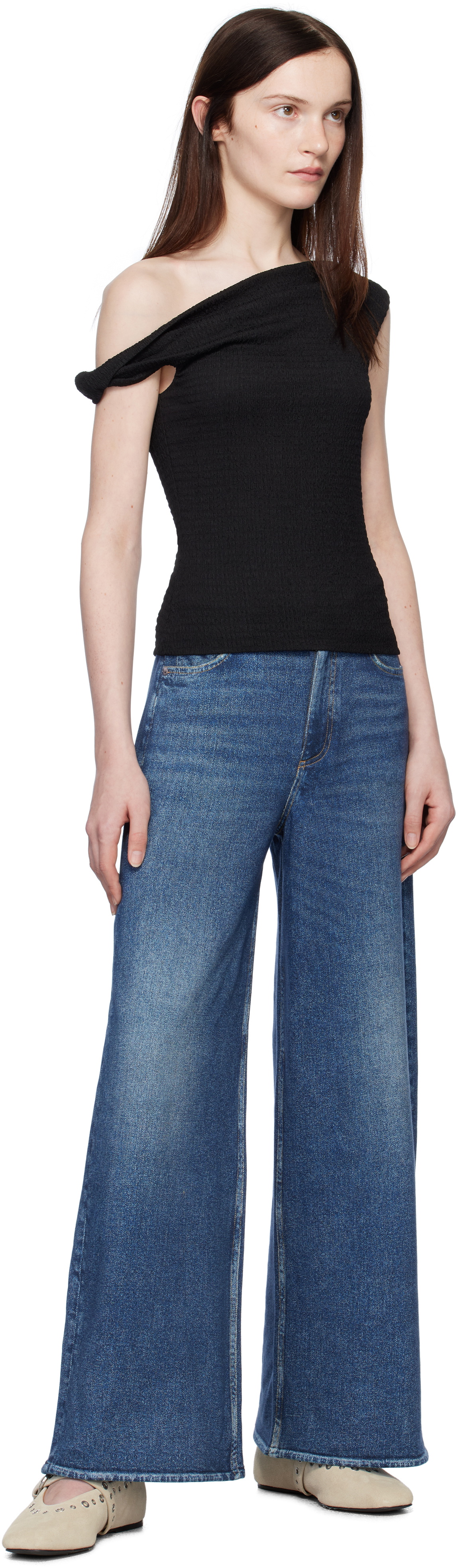 rag & bone Blue Miramar Terry Sofie Ankle-Length Jeans Rag and Bone