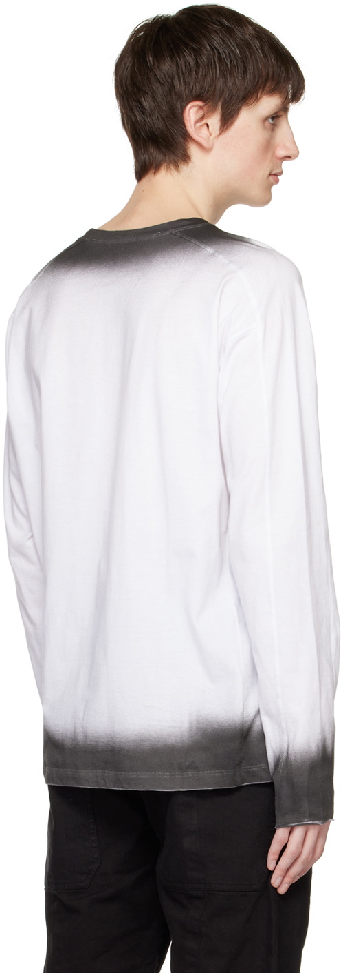 Isabel Benenato White Spray Paint Long Sleeve T-Shirt Isabel Benenato