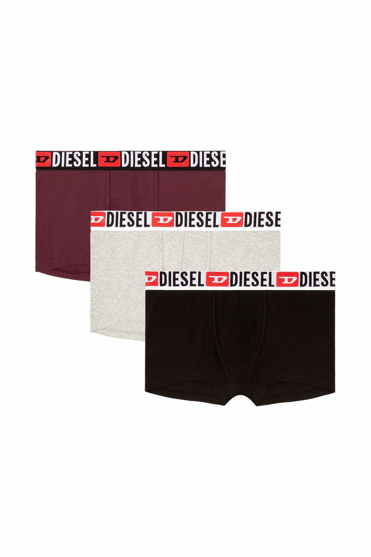 Diesel Three-pack of all-over logo waist boxers - Trunks Mens in ...