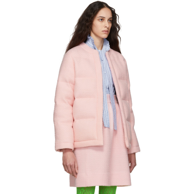 Gucci Pink Down Tweed Jacket Gucci