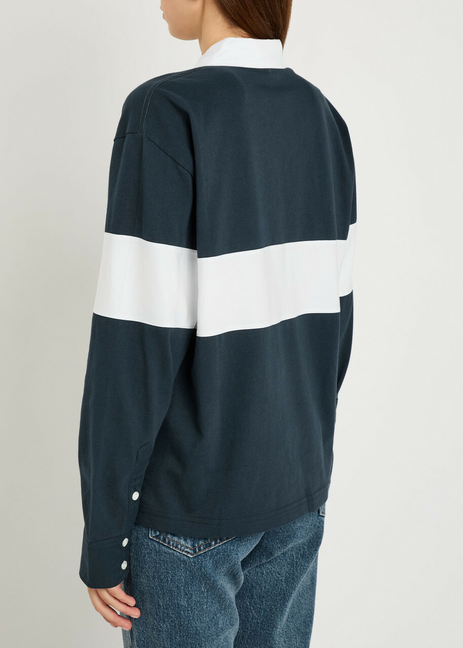 Rag & Bone Colour-block Cotton Polo top Stripe Rag and Bone