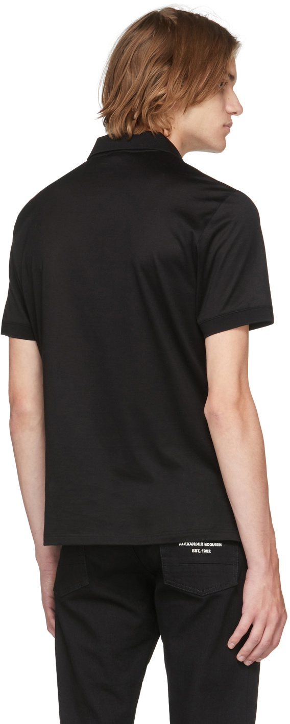 Alexander McQueen Black Beaded Skull Polo Alexander McQueen