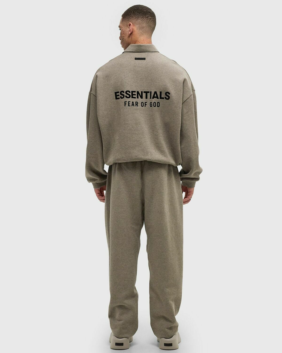 Fear of God Essentials FLEECE POLO Grey Men Fear Of God Essentials