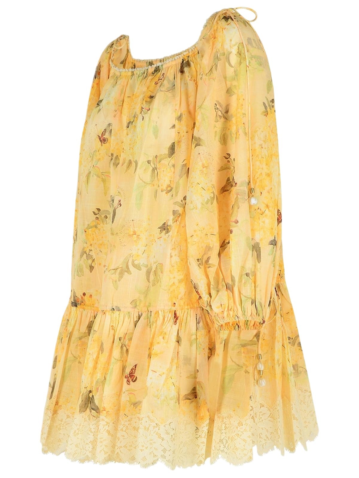 Zimmermann cascadian Yellow Cotton Mini Dress botanical Flora Zimmermann