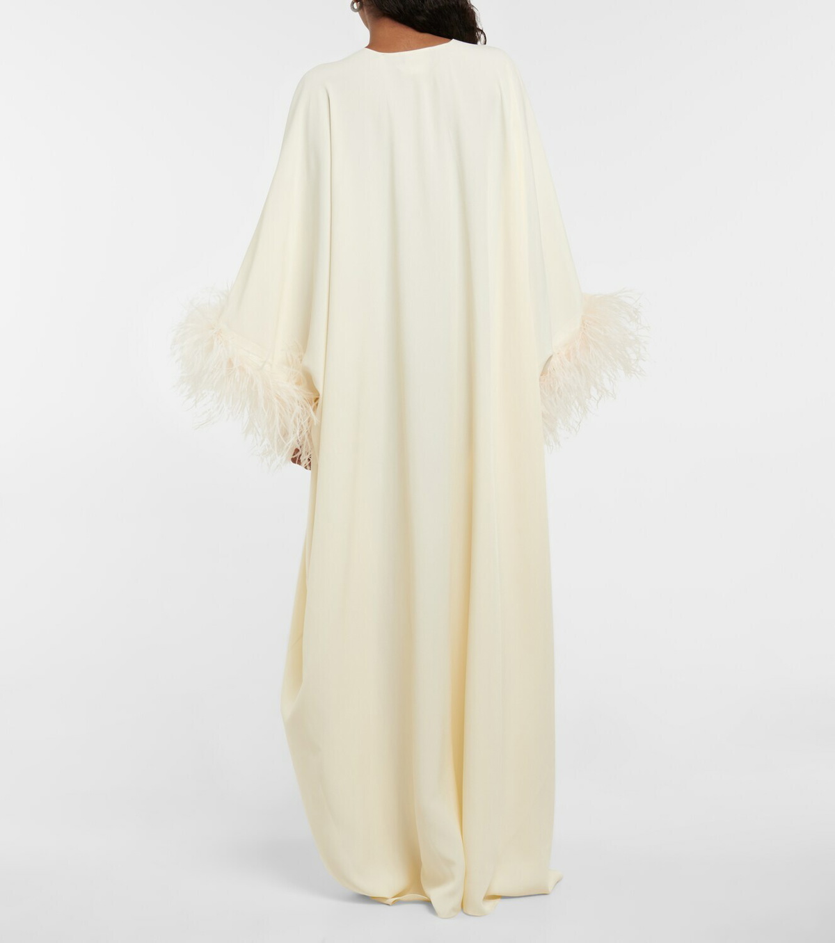 Taller Marmo Gala feather-trimmed kaftan Taller Marmo