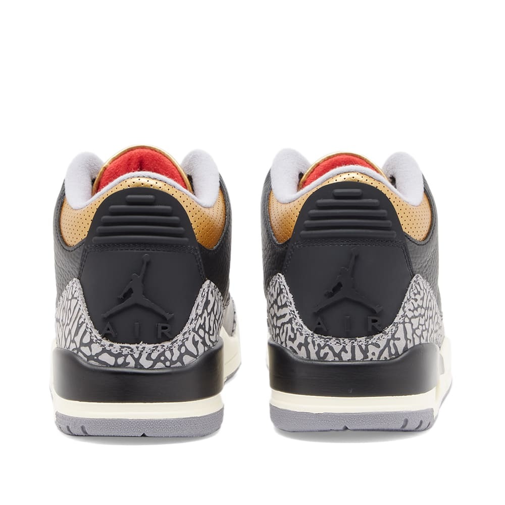 Air Jordan Men's 3 Retro W Sneakers in Black/Fire Red/Grey Nike Jordan ...